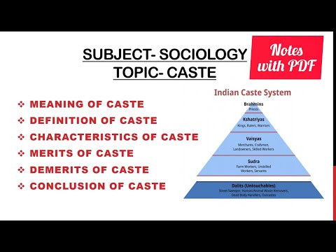 Caste System- Meaning, Definition, Characteristics, Merits and Demerits @selfstudycontent