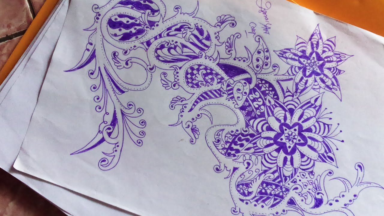 Menggambar Motif Batik Bunga Melati| Batik Motif Bunga