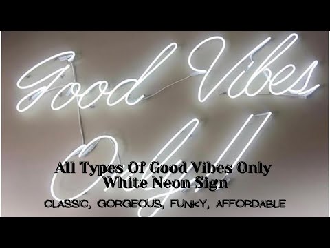 Good Vibes Only White Neon Sign | The Neon Sign Can Give You Brighter Light | Get Yours Now!