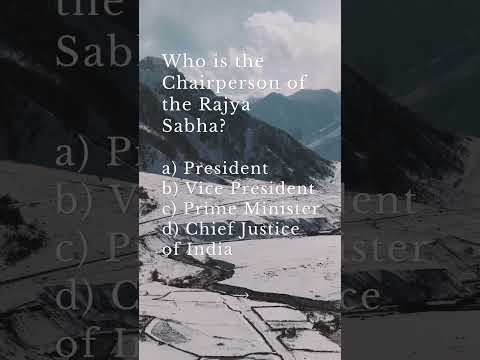Who is the Chairman of the Rajya Sabha? #gkforkids #generalknowledgequiz