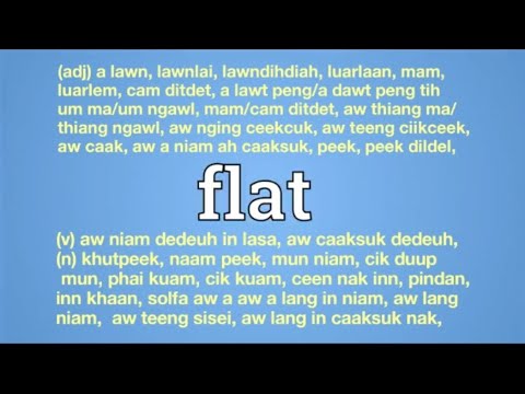 flat meaning in English Ngawn