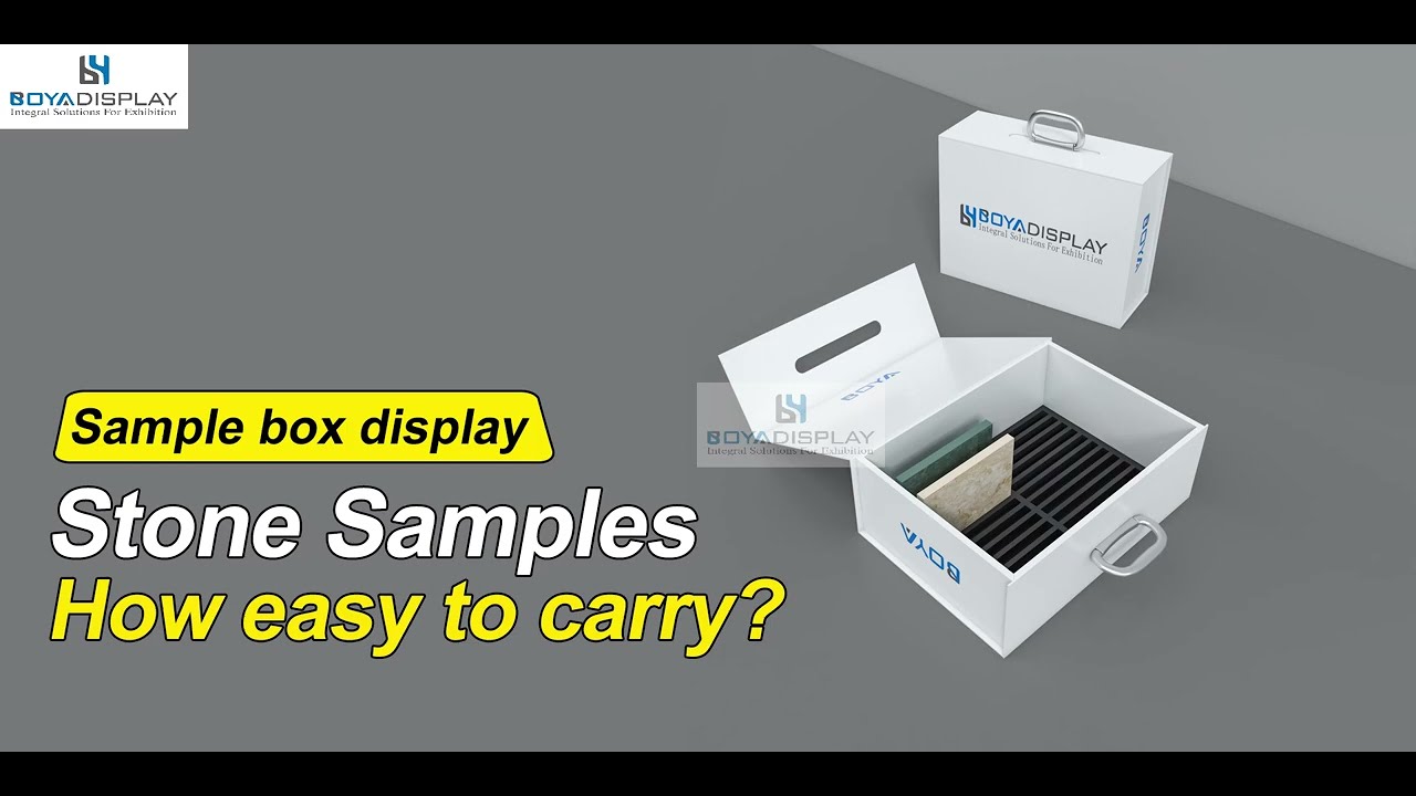 Stone tile sample suitcase - boyadisplays.com