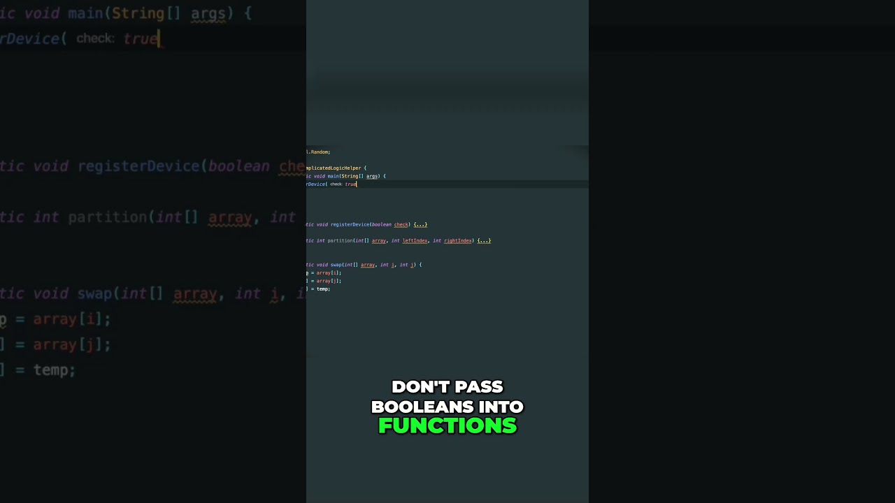 Boolean arguments - Uncle Bob #cleancode #coding #unclebob