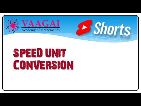 Speed Unit Conversion | kmph to mps & mps to kmph #shorts