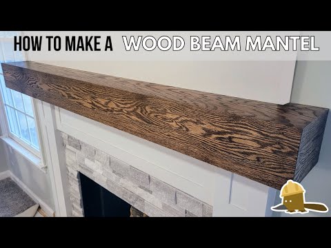 How to Make a Wood Beam Fireplace Mantel