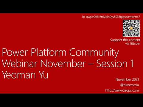 Power Platform Community November webinar–Sessions – CIAOPS