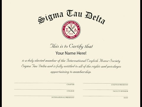 Sigma Tau Delta Induction 2021