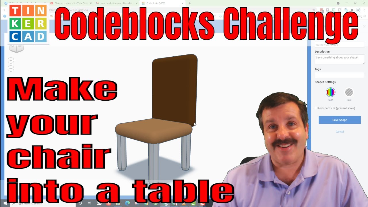 Can you create a Table in Tinkercad Codeblocks | Codeblocks Challenge