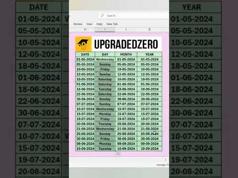 Find day month year from date in excel #exceltricks #exceltutorial