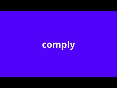what is the meaning of comply