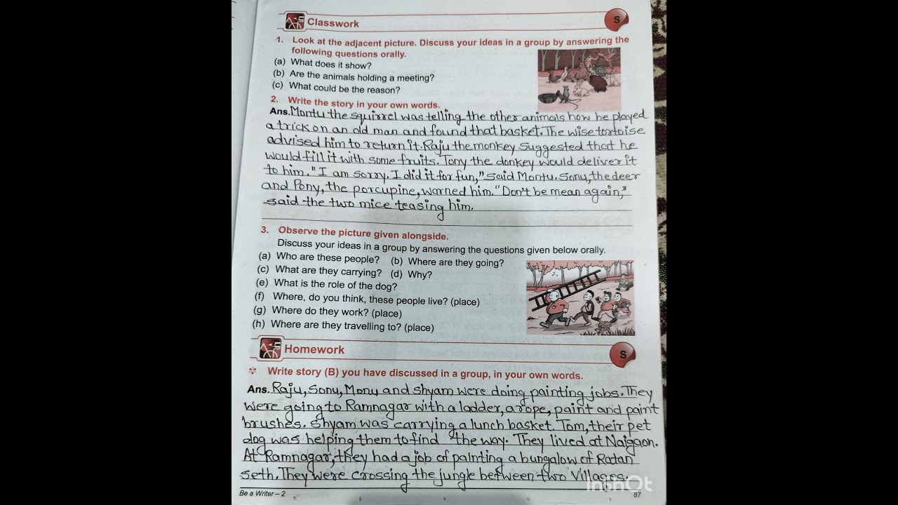 Std.4 sub:-ENGLISH Lesson no.31 || Be a Writer-2 IIQuestions and answer of workbook