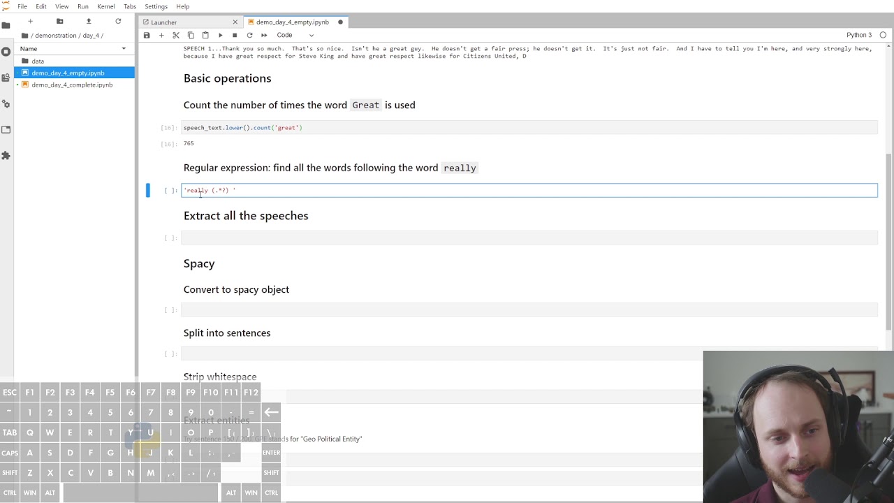 NLP with Python and Spacy - Demonstration