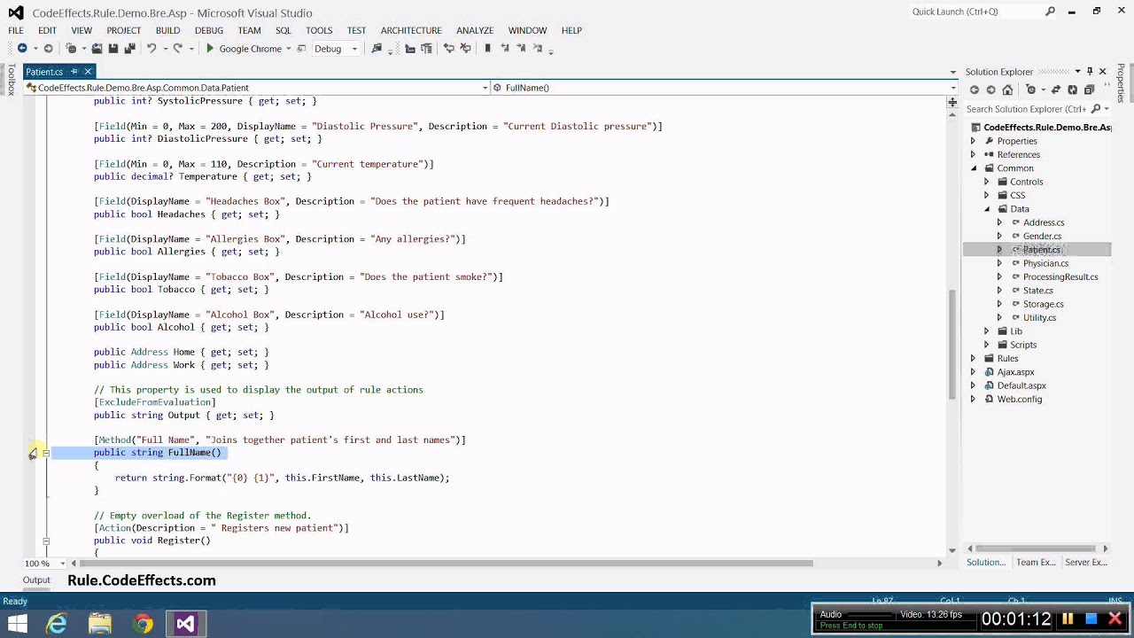 Code Effects business rules engine ASP.NET integration