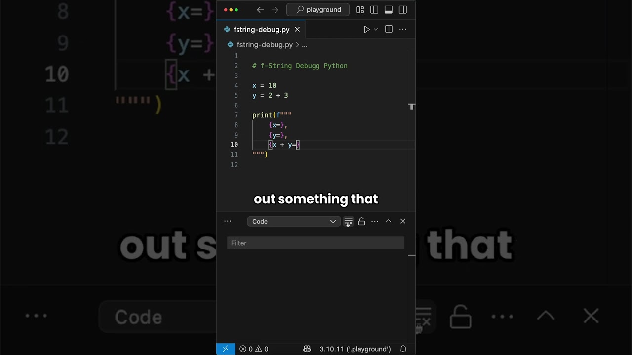 CLEAN And SIMPLE Debug Python With This F-String Trick