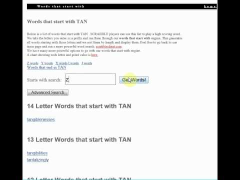 words that start with z