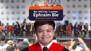 Rappler Talk: In conversation with Ephraim Bie, 2023 Bar topnotcher
