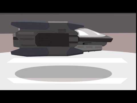 Spaceship landing with SFX