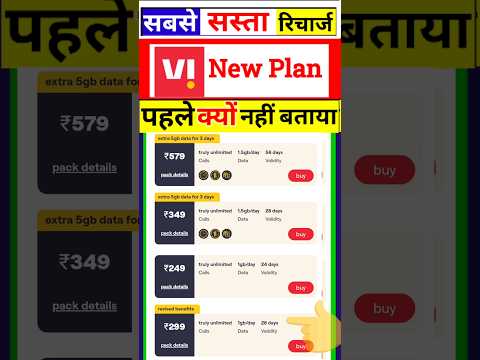 Vi new recharge Plan 2024, Vi New plan 2024, Vodafone New plan