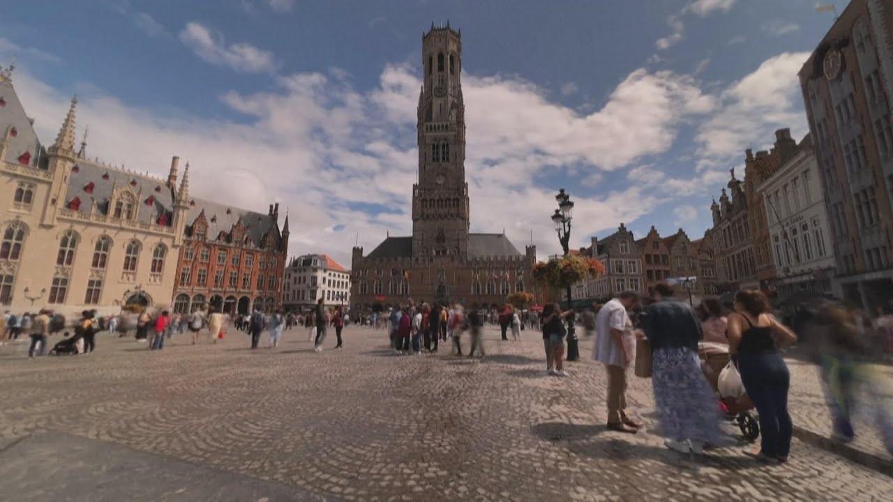Belgium canal city of Bruges hits red line with tourist crowds
