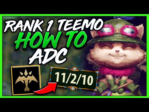 #1 TEEMO WORLD HOW TO PLAY ADC LIKE A MAD MAN TO WIN LANE (INFORMATIVE GAMEPLAY) - League of Legends