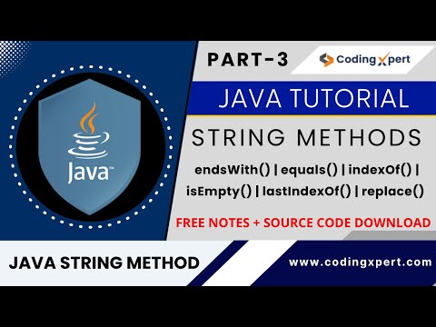 String Methods in Java | endsWith() equals() indexOf() isEmpty() | Java tutorial for beginners