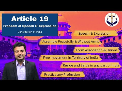 Article 19 of Indian Constitution in Hindi | Fundamental Rights | Landmark Case | Lecture