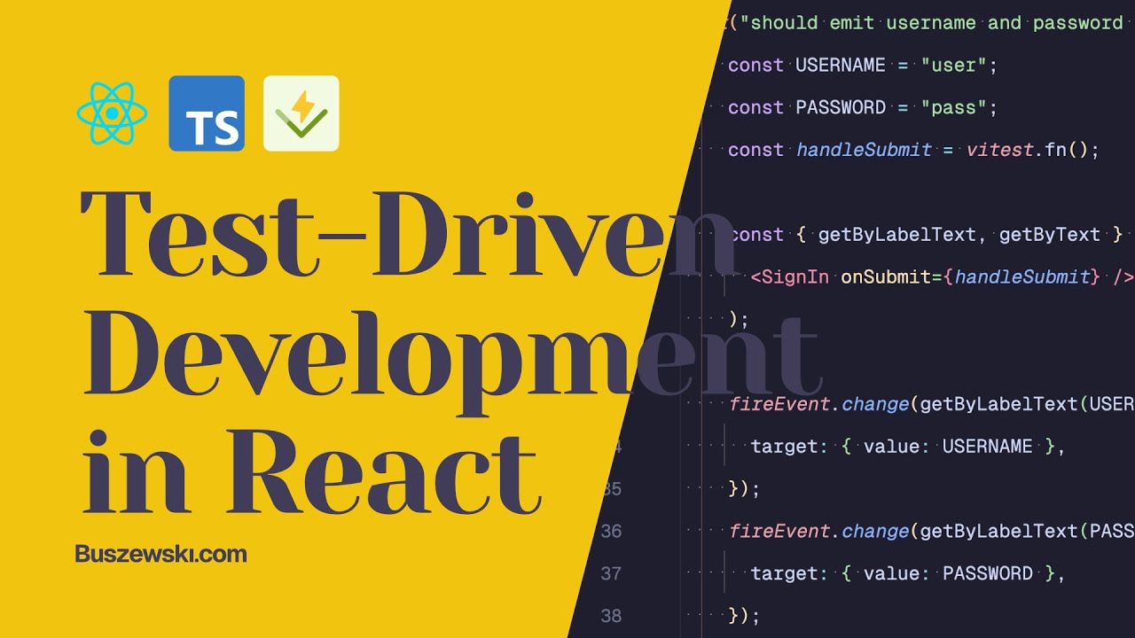 TEST-DRIVEN DEVELOPMENT for REACT CRASH COURSE
