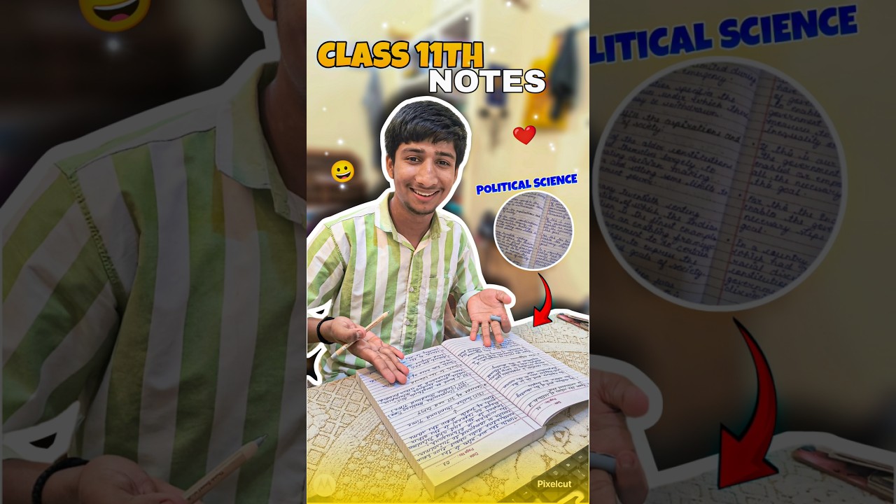 How to make class 11th Humanities/Arts notes ? 😀❤️ | #shorts #class11th #humanities #notesmaking