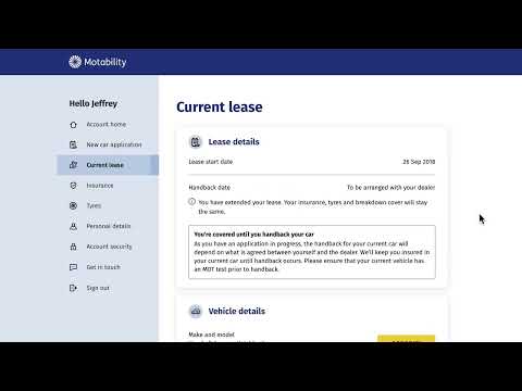 How to find your vehicle and dealer's details | Motability Scheme online account tutorial