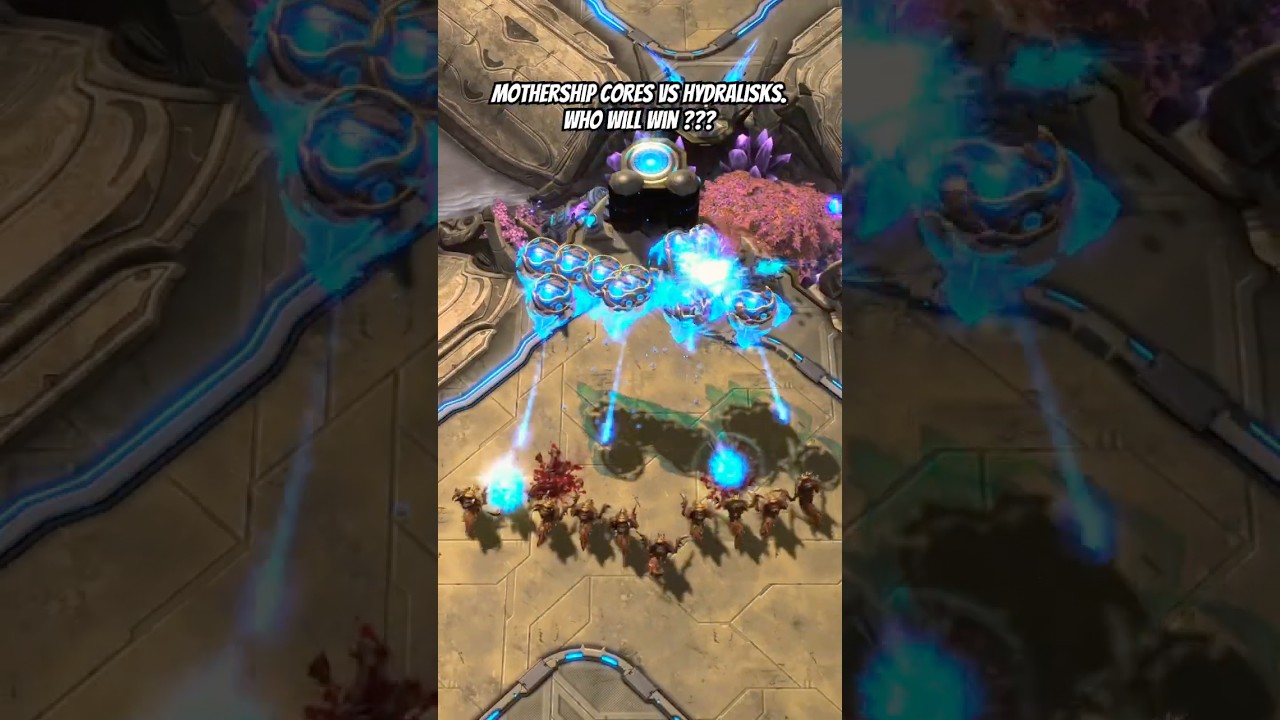 SC2.BattleRumBle Showdown – 12 Mothership Cores vs 12 Hydralisks #rts #starcraft2 #스타크래프트2 #sc2