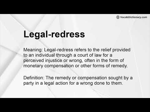 Legal-redress Meaning