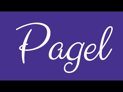 Learn how to Write the Name Pagel Signature Style in Cursive Writing