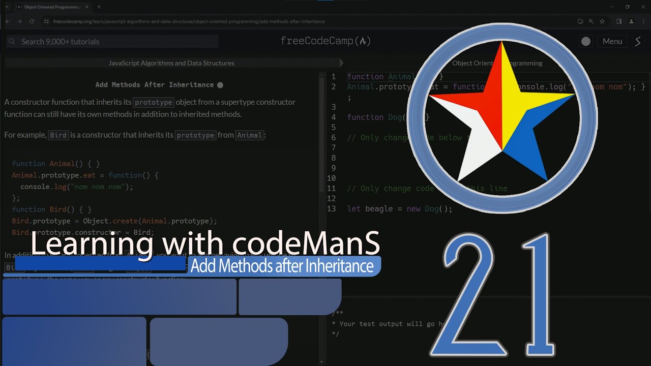 Add Methods After Inheritance | freeCodeCamp | Object Oriented Programming