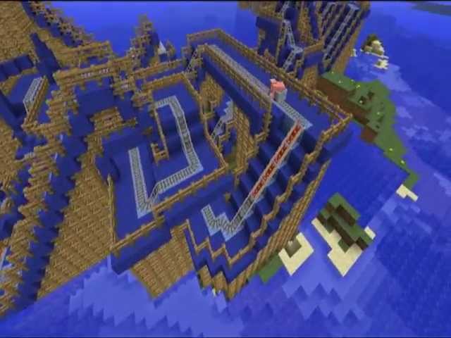 Minecraft Roller Coaster: Squid Run Minecraft Map