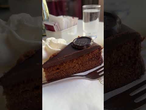 Tasting the Iconic Sacher Torte at Vienna’s Famous Cafe Sacher! #vienna #sachertorte #sacher #wien