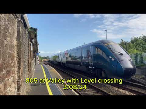 805005 at Valley with Tones and Level crossing closure!