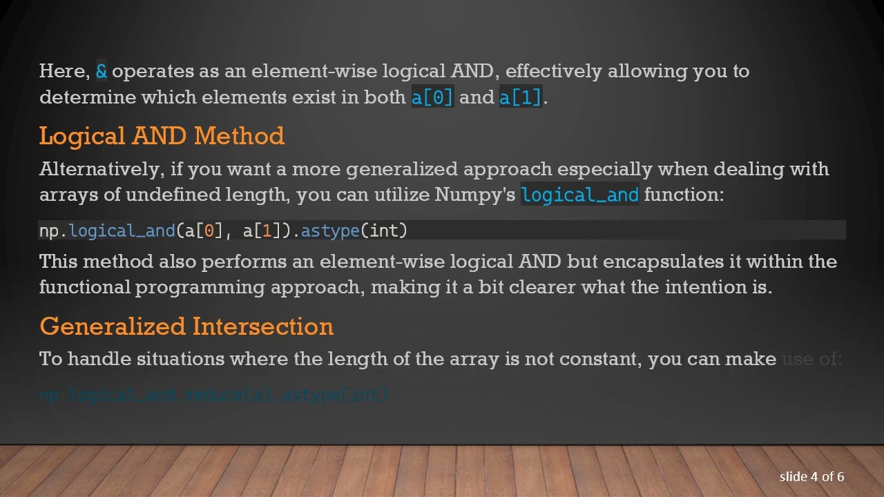 Understanding the intersection of Numpy Multidimensional Arrays
