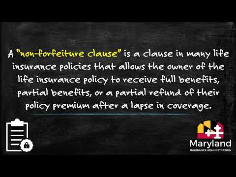 non-forfeiture clause