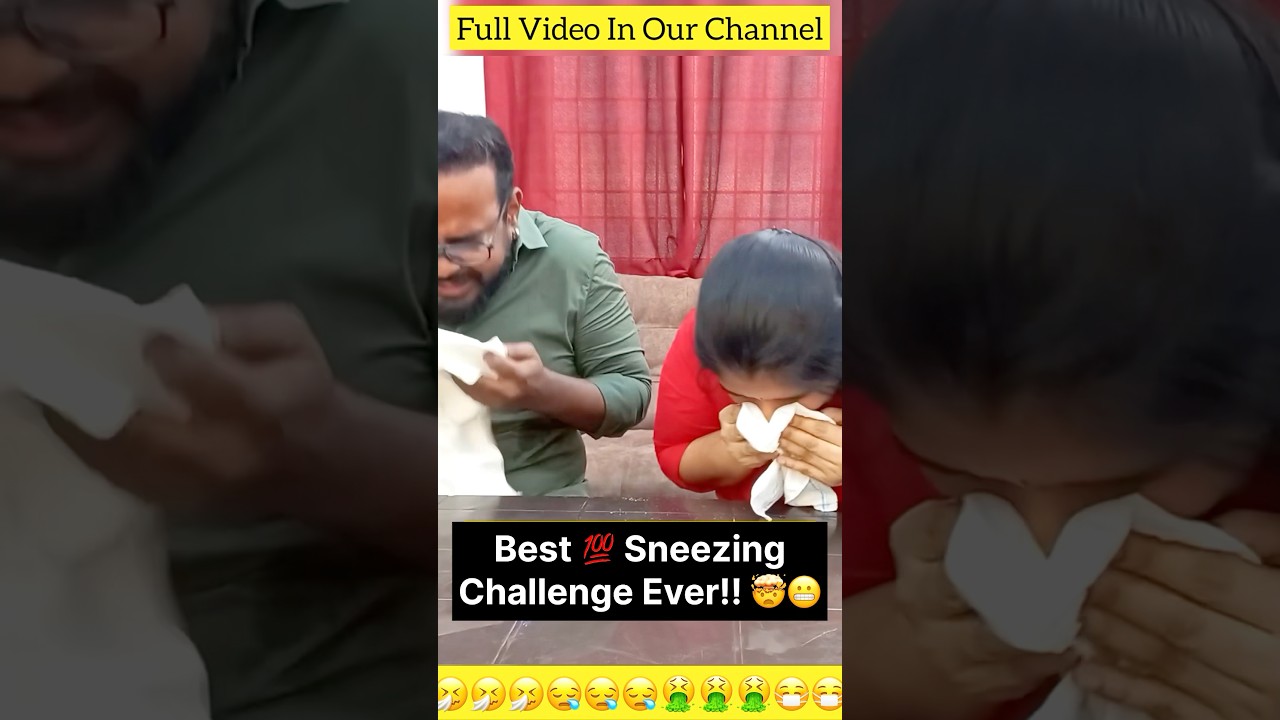 Best 💯 sneezing challenge done!!🔥👍  #shorts #funny #comedy #fun #sneeze #sneezing