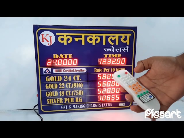 Gold Silver Rate Display - Gold Rate Display Board Manufacturer from ...