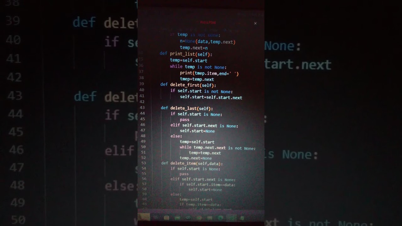 Singly Linkedlist in python #coding #javaprogramming #python #pythonprogramming