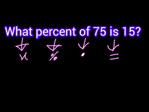 What percent of 75 is 15?
