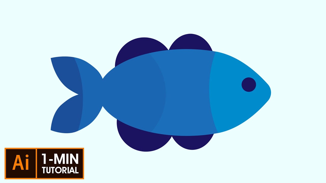 Flat Design Fish - Illustrator Tutorial