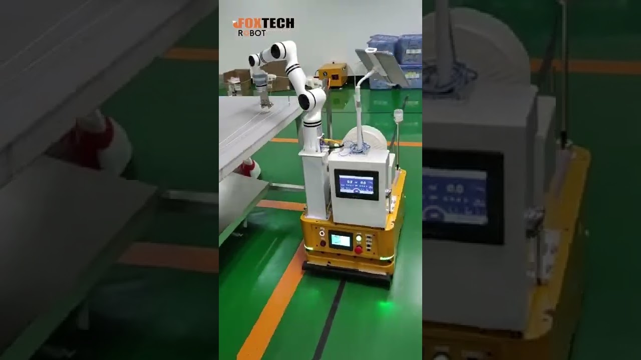 Automatic guided vehicle. Support QR code, magnetic tape, laser guidance navigation type #shorts