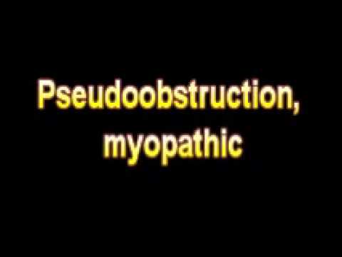 What Is The Definition Of Pseudoobstruction, myopathic Medical School Terminology Dictionary