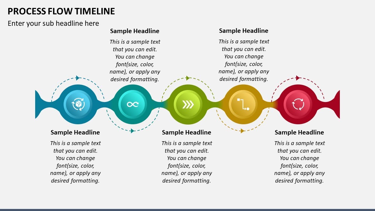 Process Flow Timeline Animated PPT Template