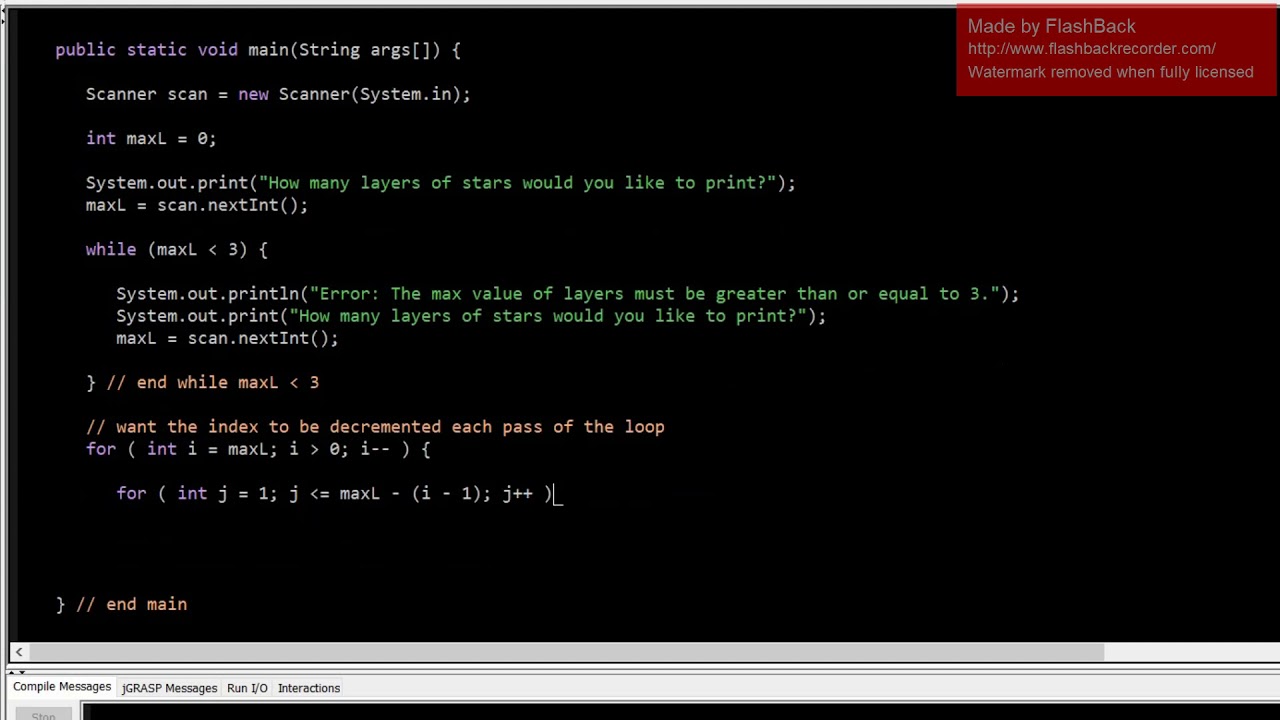 Programming in Java #1: Create Christmas Tree