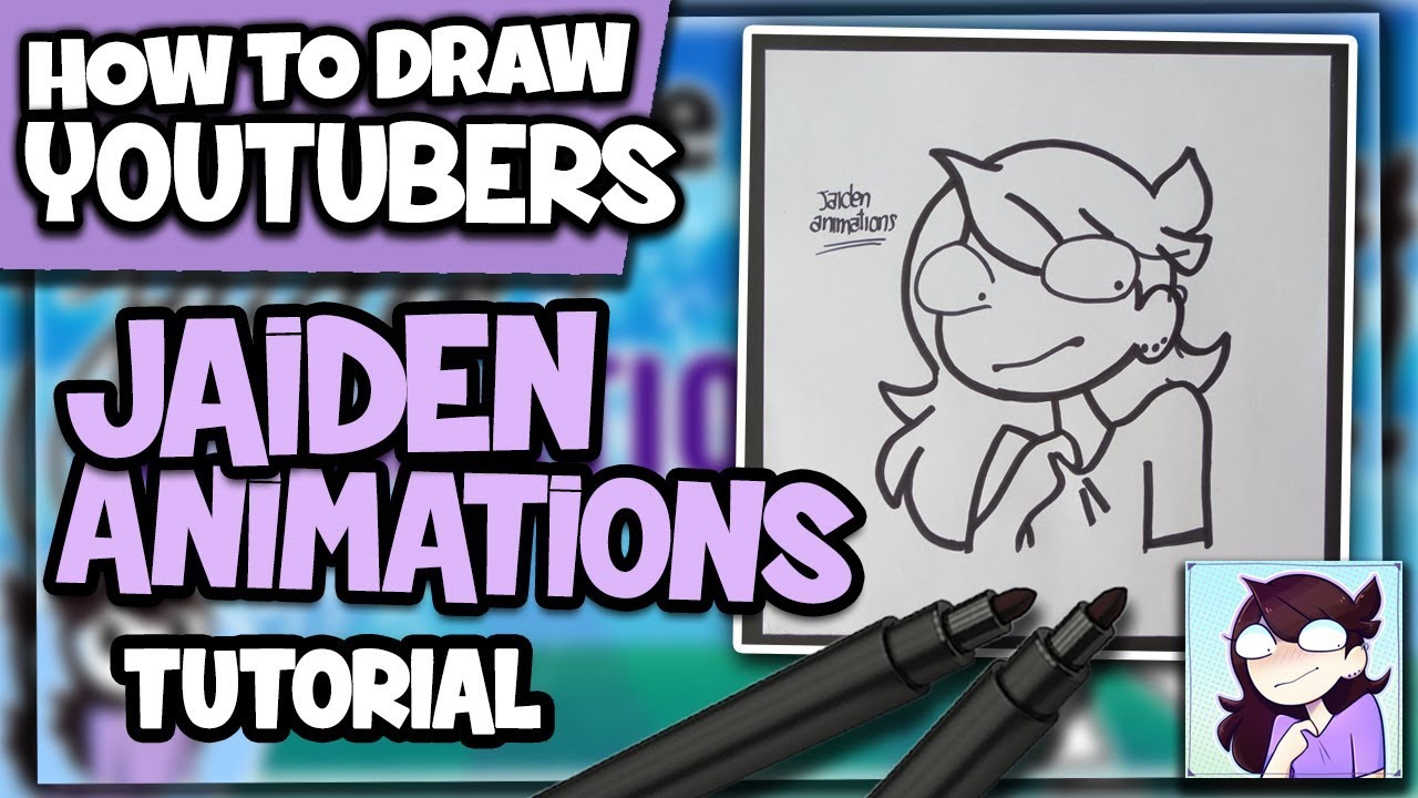 How To Draw JAIDEN ANIMATIONS – Youtubers Drawings // Lexton Art