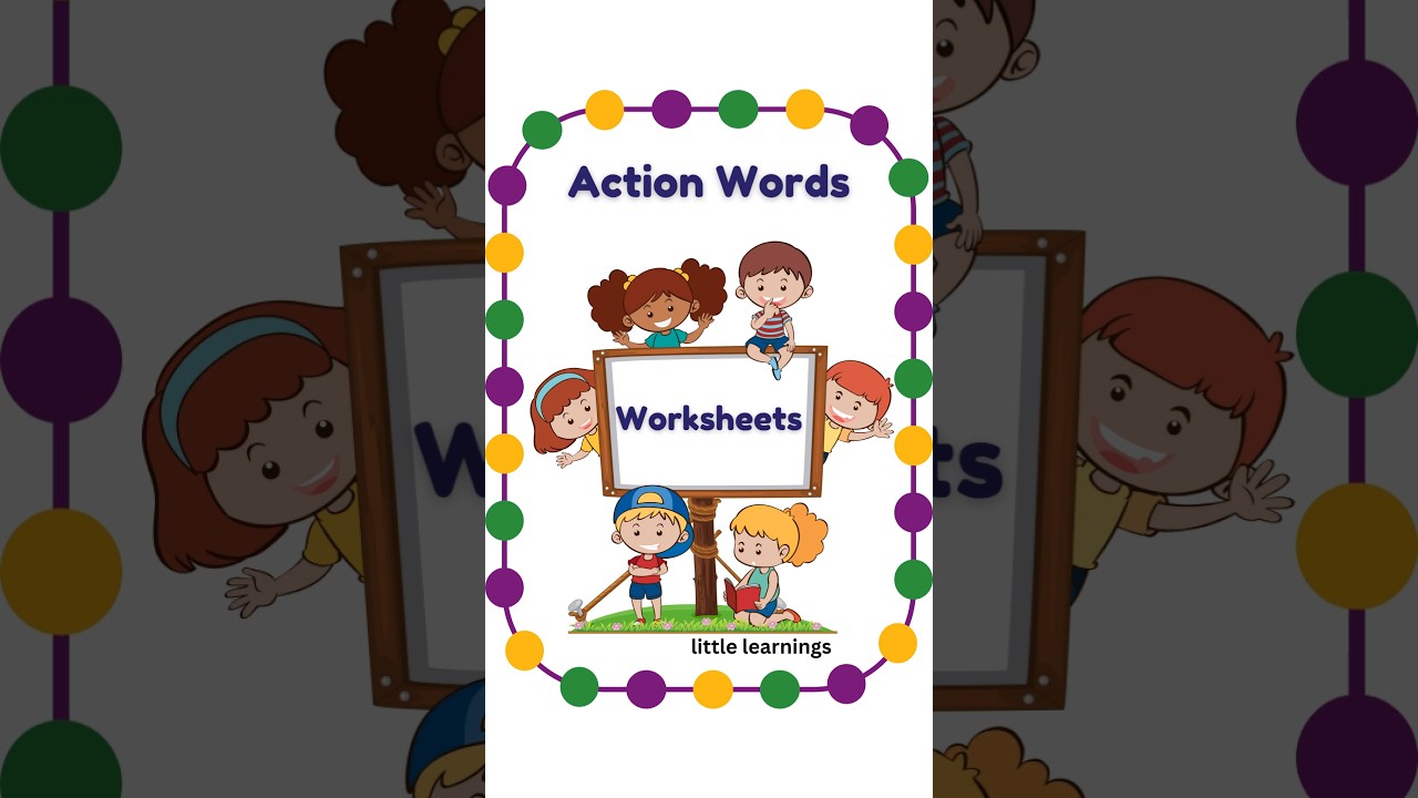 Worksheets | Verbs | Action words #englisgrammar #verbs