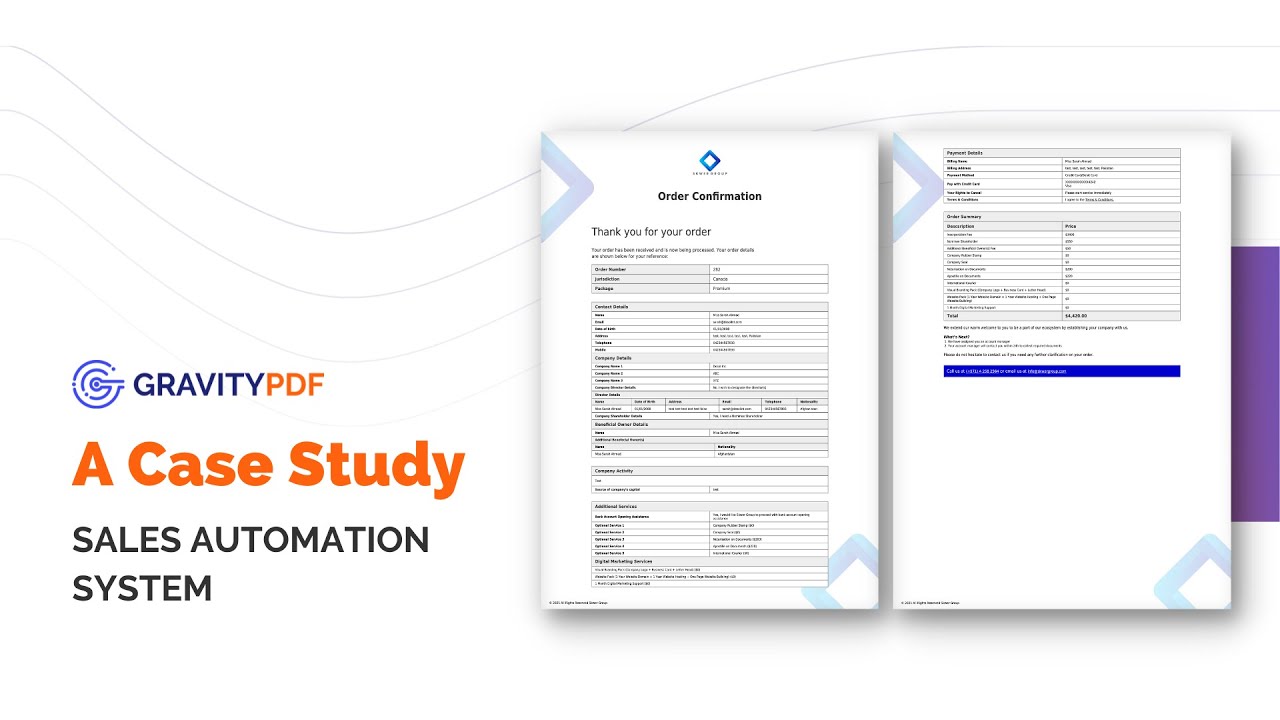 Case Study: Sales Automation System with Gravity Forms and Gravity PDF